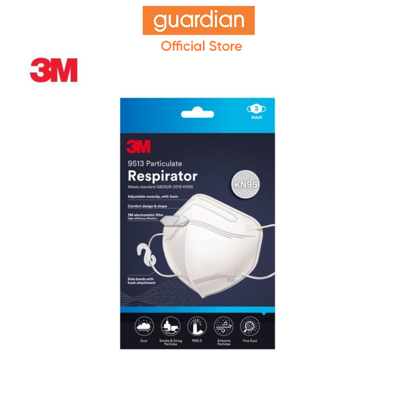 3M Kn95 9513 Respirator White 3S | Shopee Singapore