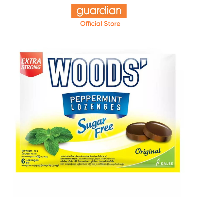 Woods' Peppermint Lozenges Sugarfree Original 6'S | Shopee Singapore