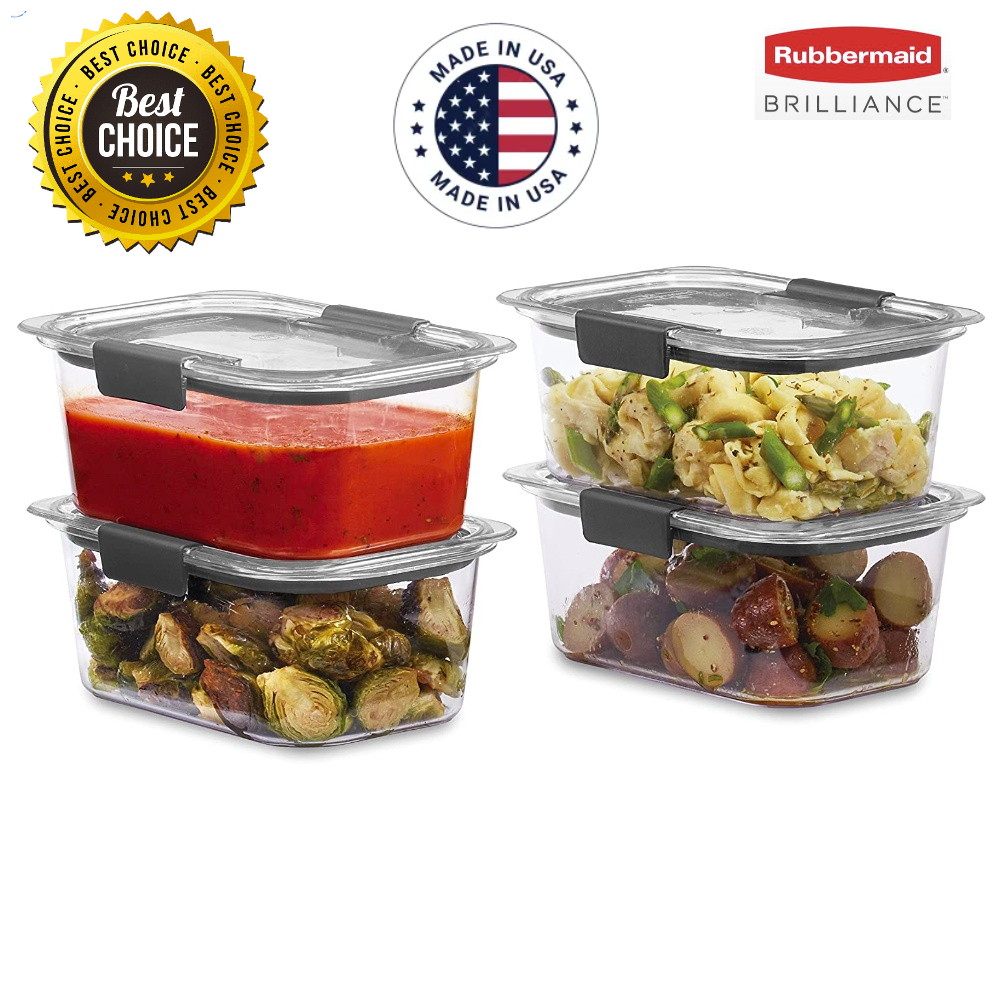 Rubbermaid Brilliance Food Storage Containers, School lunchbox kitchen ...
