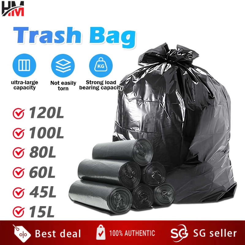 【HM】Trash Bag Garbage Bag Plastic Bag Rubbish Bag Bin Bag Thickened ...