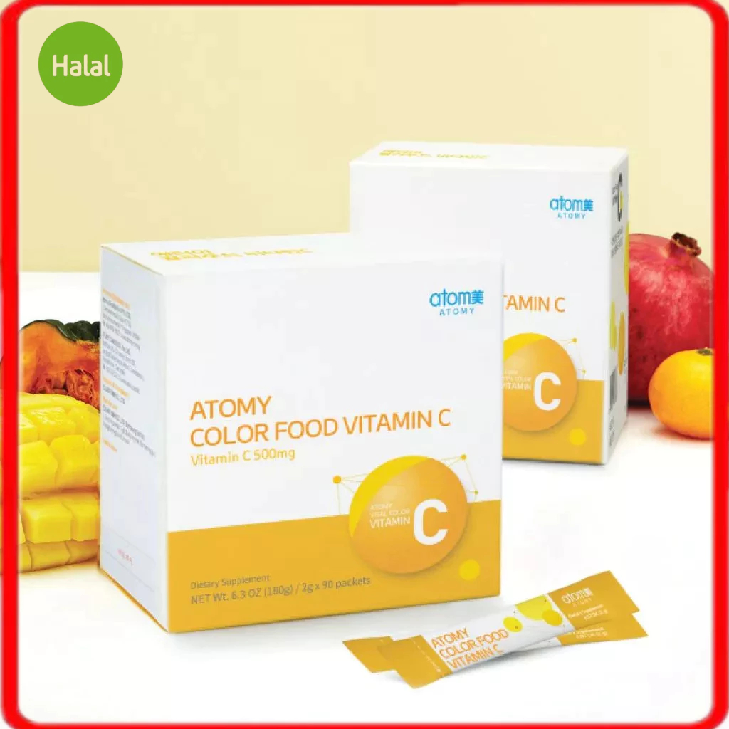 Atomy Color Food Vitamin C 2g x 90 packets, Halal certified | Shopee ...