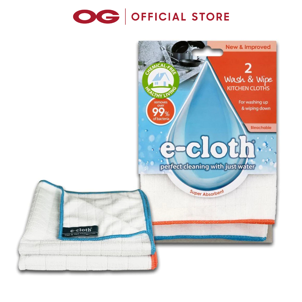 E-Cloth 2 Wash & Wipe Kitchen Cloths (Buy 1 Get 1 Free) (EC20641 ...