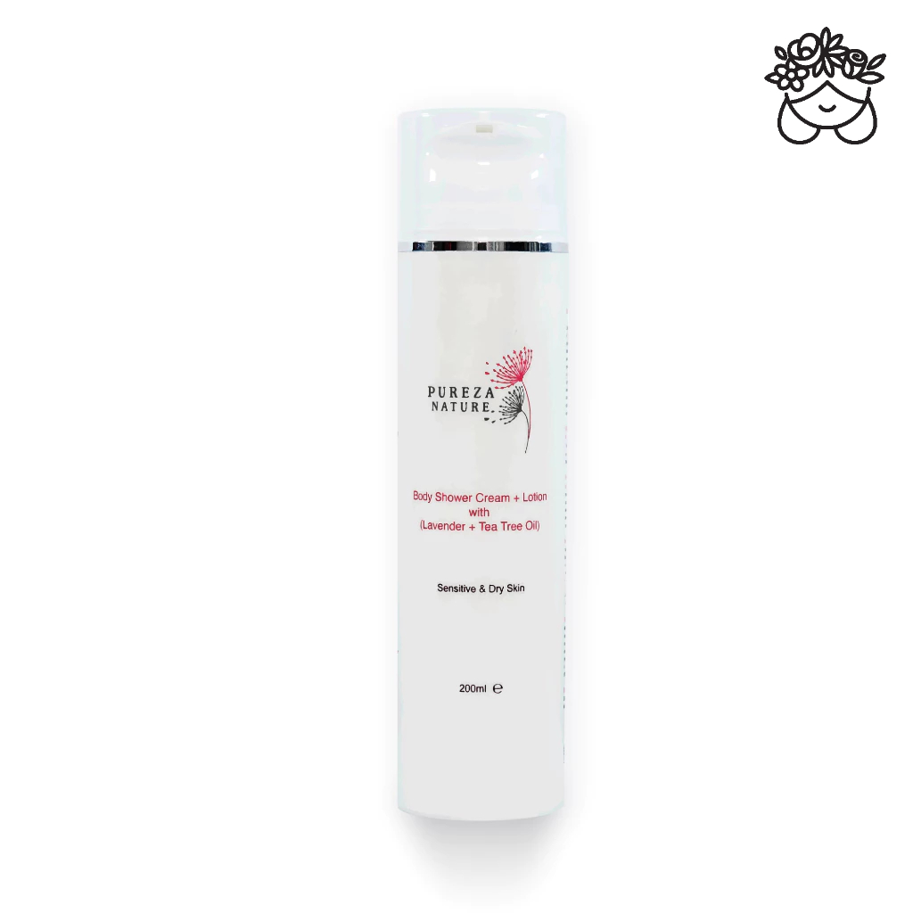 LA PURE BODY SHOWER CREAM + LOTION with (LAVENDER + TEA TREE OIL ...