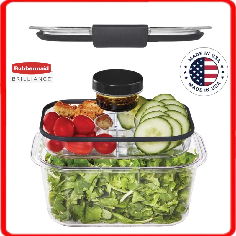 Rubbermaid Brilliance Salad Storage with separate compartment Food ...