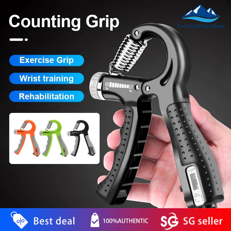 【SG】Hand Gripper/Hand Grip Strengthener Adjustable Countable Counter ...