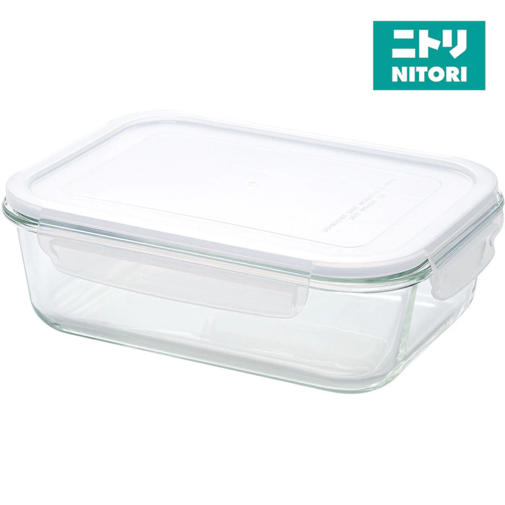 NITORI Heat Resistant Glass Storage Container 1500ML Rectangular ...