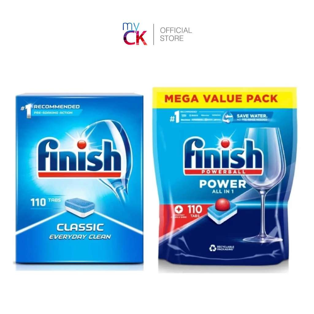 Finish Dishwasher Cleaning Tablet 110's Tabs (Classic/Powerball All-in ...