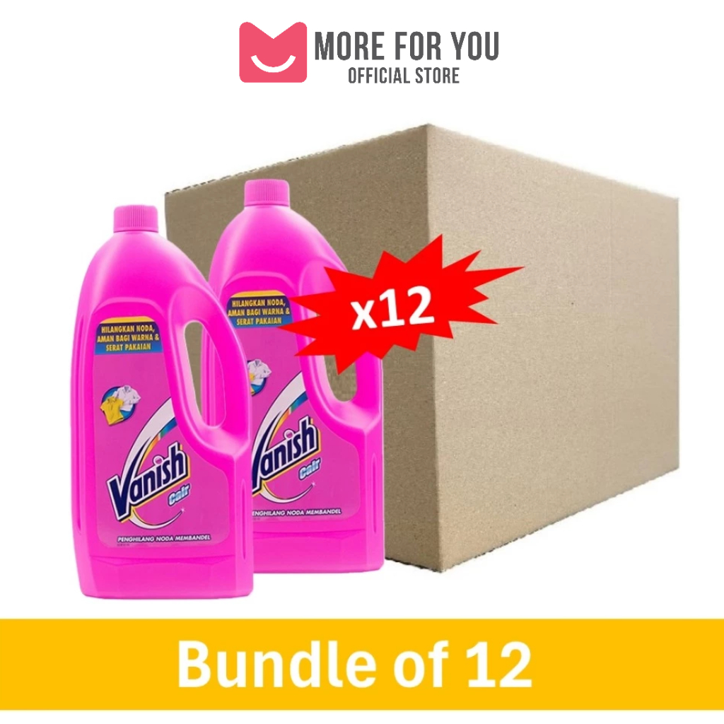💕MORE FOR YOU💕Vanish Stain Remover Liquid Pink 1L x 12pcs (Carton Sale ...