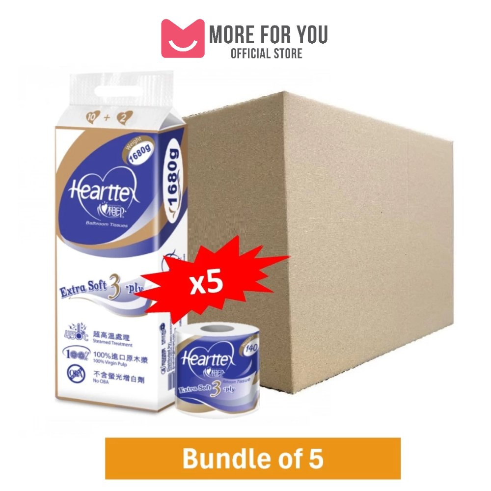 💕MORE FOR YOU💕Hearttex Bathroom Tissue 3-ply Extra Virgin Pulp 12 rolls ...