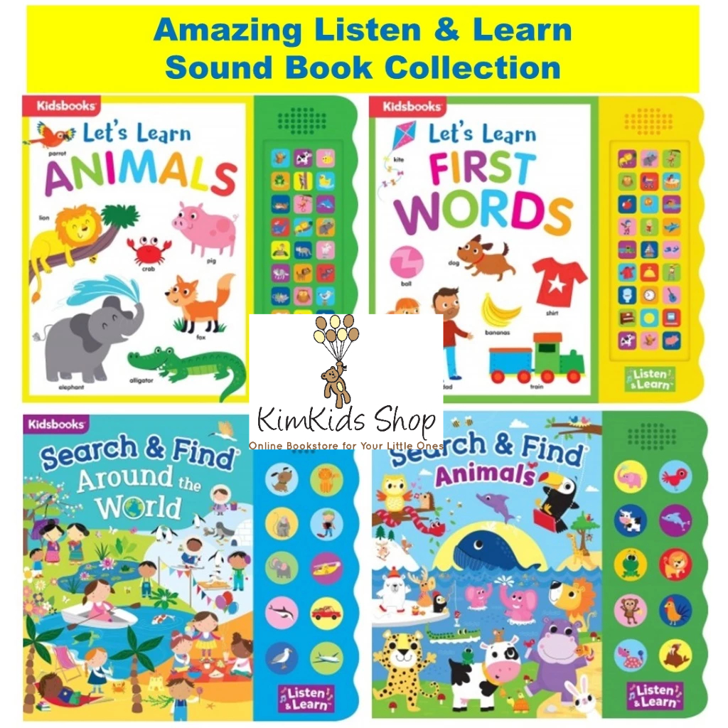 Listen and Learn Children Sound book - Big board book with sound panel ...