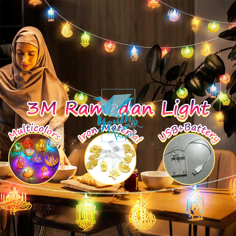 Lampu Raya 3M 20LED Hari Raya Lights Battery＆USB Powered Fairy Lights ...