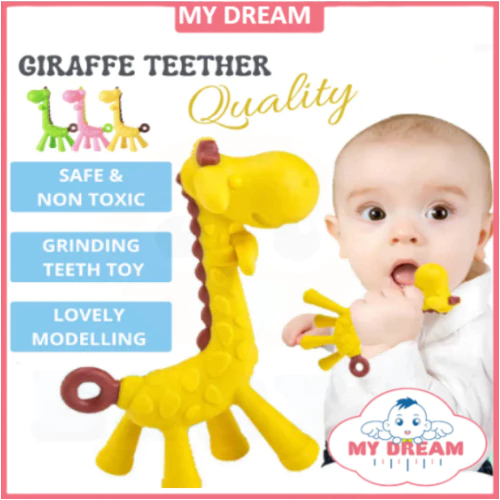 Giraffe Teether Toy, Baby bite Teeth Grow Gum Development Silicone ...