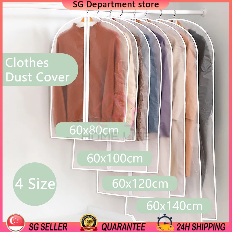 [SG Stock] Clothes Dust Cover Plastic Clothes Organizer Dustproof ...