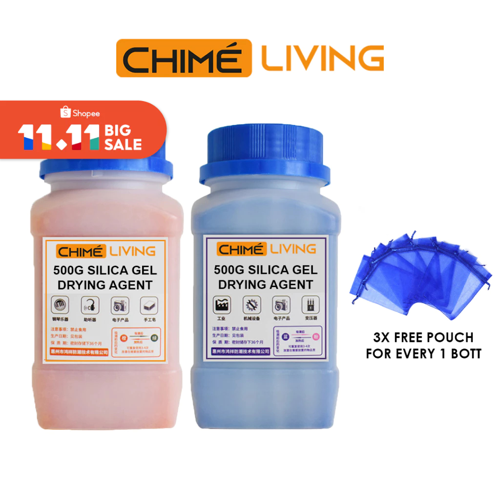 Silica Gel 500g Desiccant Bottle Orange or Blue for Camera Dry Box ...