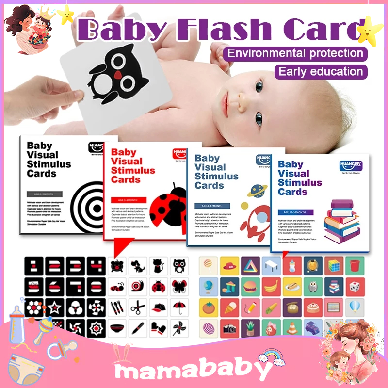 【SG】High Contrast Baby Flashcards 0-36 month Newborn Baby Visual ...
