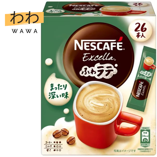 Nestlé Japan Nescafe Excella Fuwa Latte Rich 26/120 Sticks Fluffy Latte ...