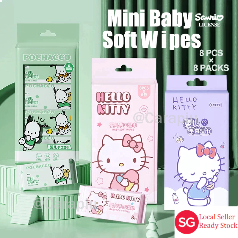Sanrio Non-Alcohol Wet Wipes Mini Baby Wet Wipes Sanrio Licensed ...
