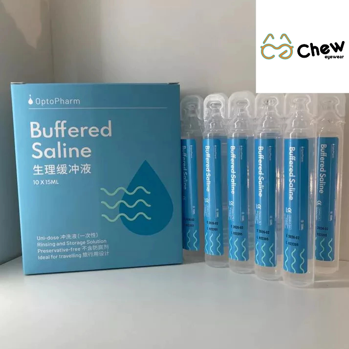 (SG Ready Stock) 10 x 15ml OPTO-PHARM Buffered Saline Tubes Travel Pack ...