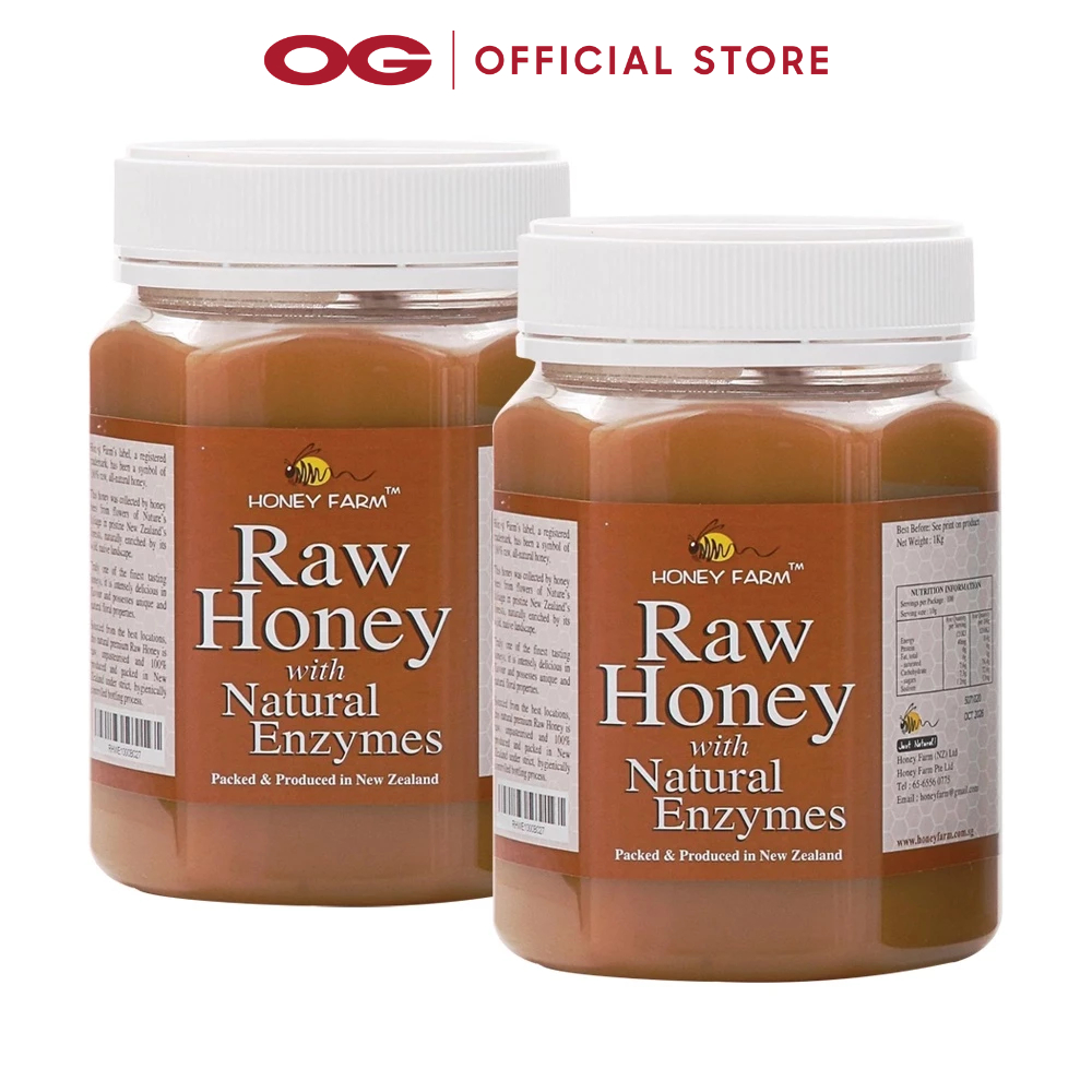 Honey Farm Raw Honey with Natural Enzymes 1kg ( Set of 2) | Shopee ...