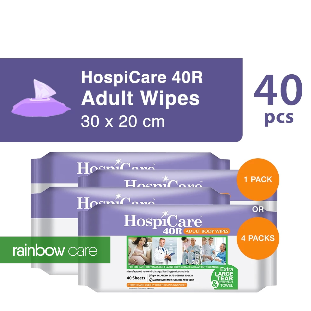[BUNDLE DEAL] HospiCare 40R Adult Body Wipes [SG STOCK] | Shopee Singapore