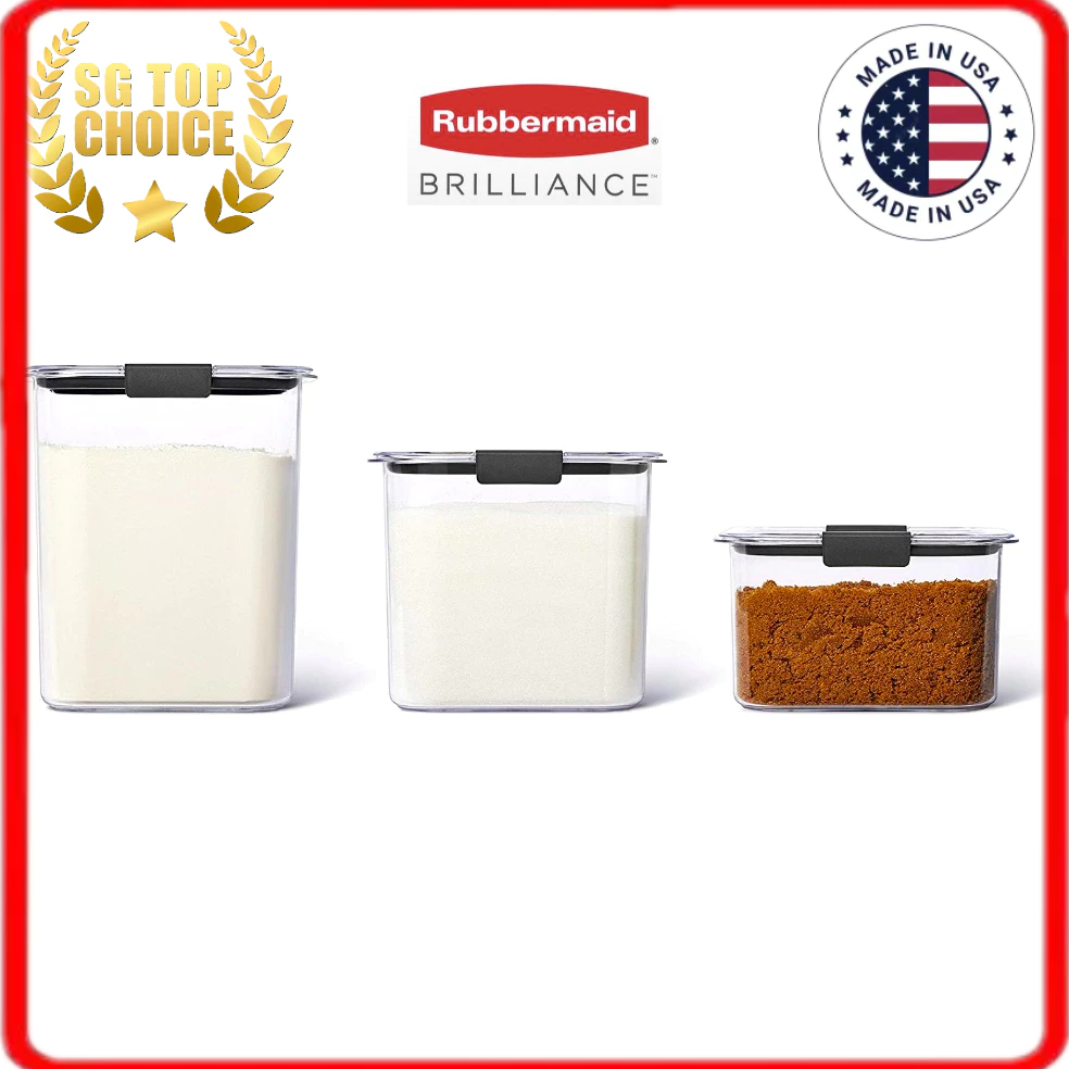Rubbermaid Brilliance Airtight Food Storage Container, BPA-Free Plastic ...
