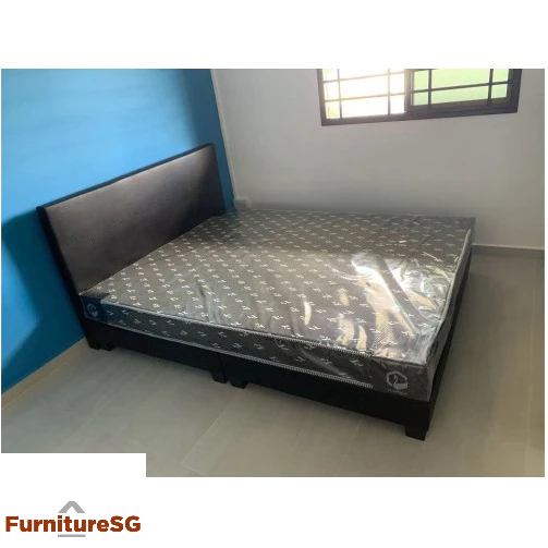 (FurnitureSG) Single/Super/Queen/King Bedframe with Foam/Spring ...
