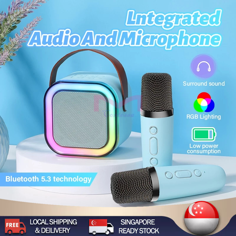 New Mini Wireless Mic Bluetooth Small Speaker Outdoor Portable Karaoke ...