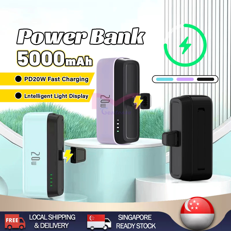 【24H SHIP】Mini PowerBank Fast Charging 5000mAh Portable Charger Small ...