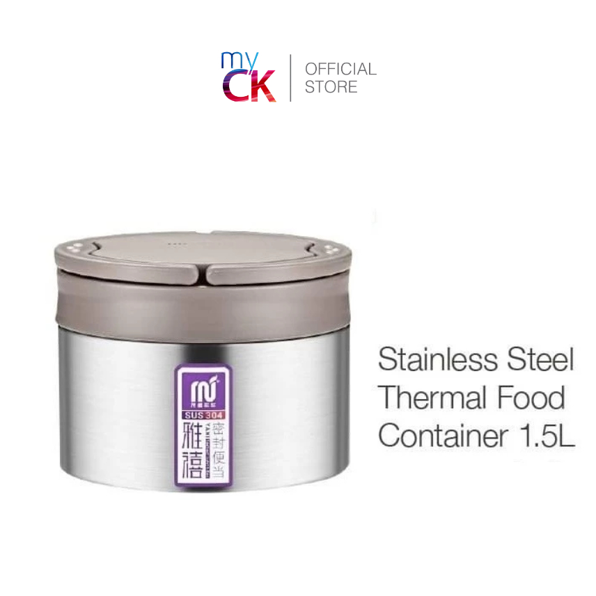 myCK Thermal Food Container Stainless Steel 1.5L | Shopee Singapore