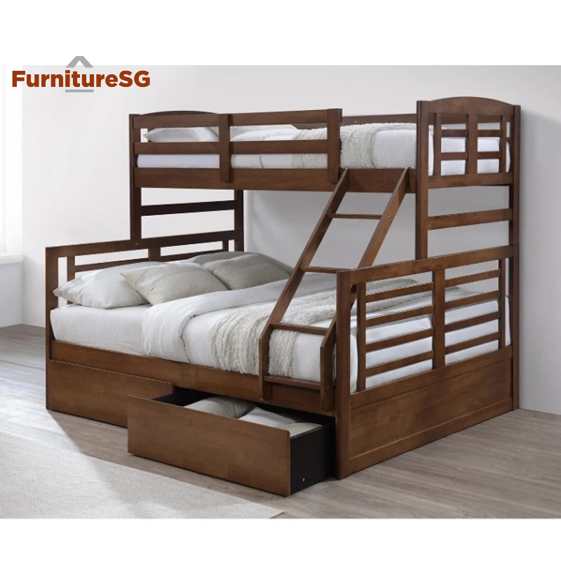 (FurnitureSG) [SG READY STOCK] Solid Rubber Wooden Single Size Double ...