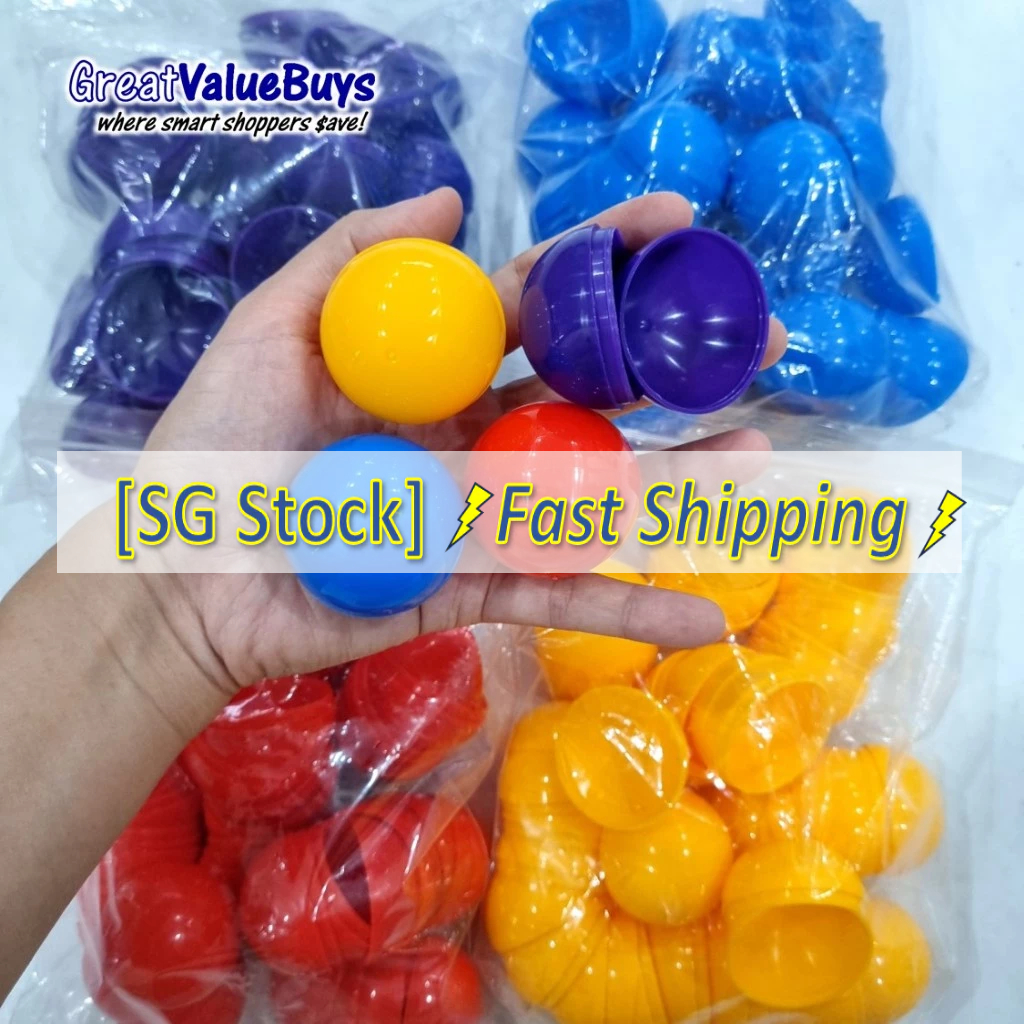 42mm 25/50 lucky draw capsule balls in opaque gachapon gumball colour ...
