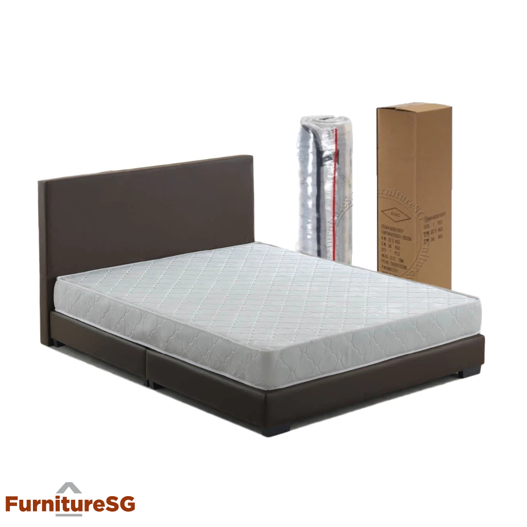 (FurnitureSG) Single/Super/Queen/King Bedframe with Foam/Spring ...