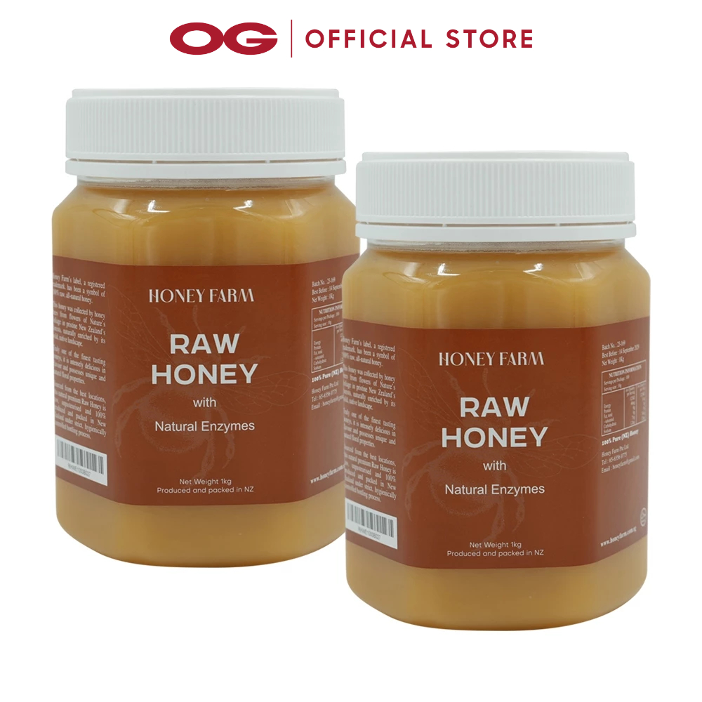 Honey Farm Raw Honey with Natural Enzymes 1kg ( Set of 2) | Shopee ...