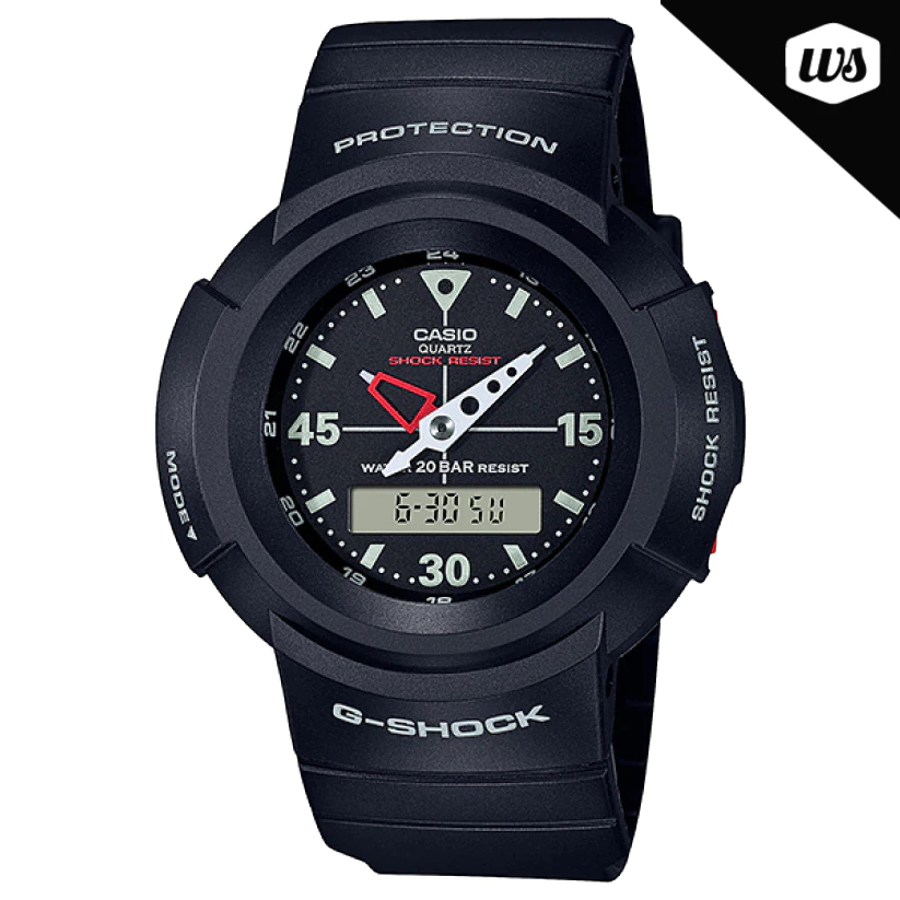 [Watchspree] Casio G-Shock Analog-Digital Classic AW-500 Series Black ...