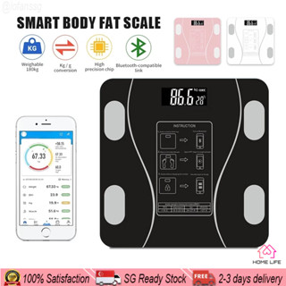 SG Ready Stock】Bluetooth Body Fat Smart Weight Scale Digital Smart Body ...