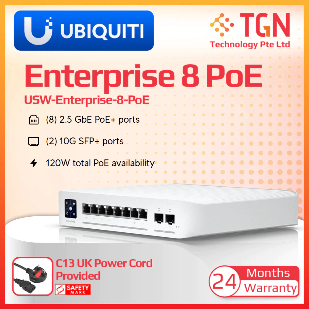 Ubiquiti Switch Enterprise 8 PoE *UK plug c13 Included* | Shopee Singapore