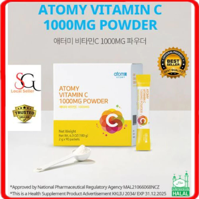 Atomy Color Food Vitamin C Powder 2g x 90 packets, Halal certified ...