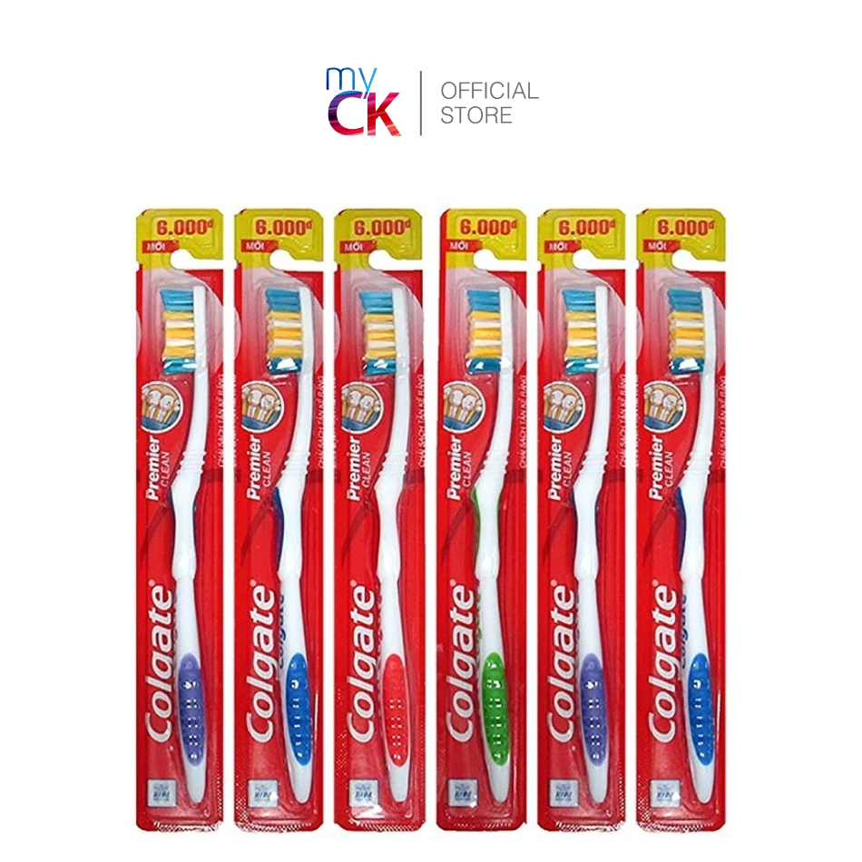 (Bundle of 6) Colgate Premier Clean Medium Head Extra Clean Toothbrush ...