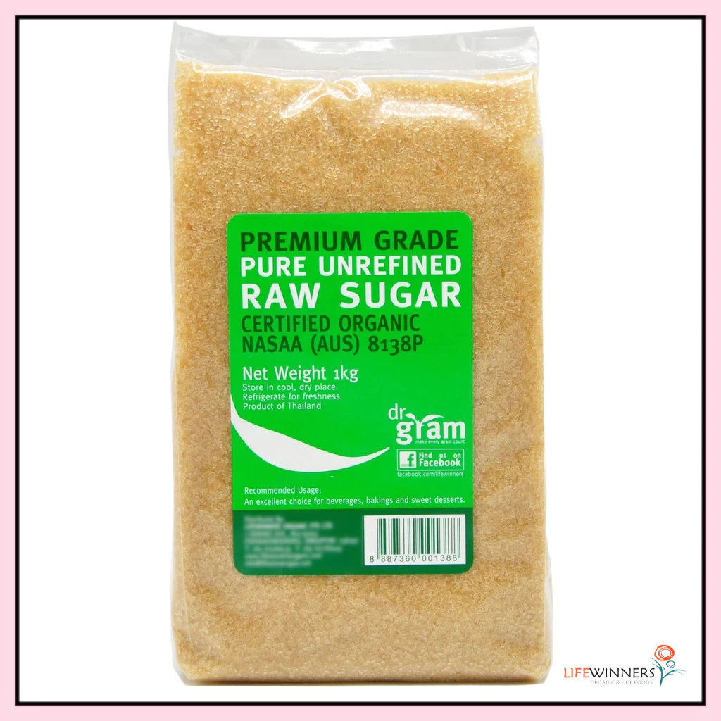 Dr Gram Organic Pure Unrefined Raw Sugar 1kg (Exp: 15/02/2027) | Shopee ...