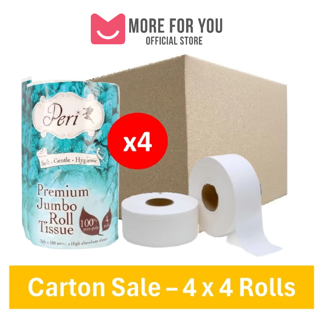 💕MORE FOR YOU💕Peri Premium Jumbo Rolls Bathroom Tissues 2-Ply Pure Pulp ...