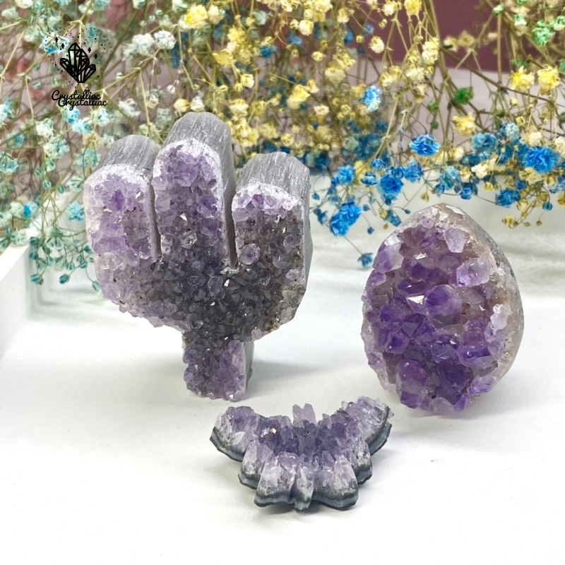 SG CRYSTALS | Amethyst Catcus Egg Butterfly Assorted | Shopee Singapore