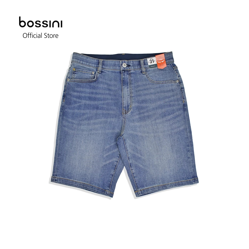 bossini Men's REPREVE Denim Shorts - Indigo | Shopee Singapore