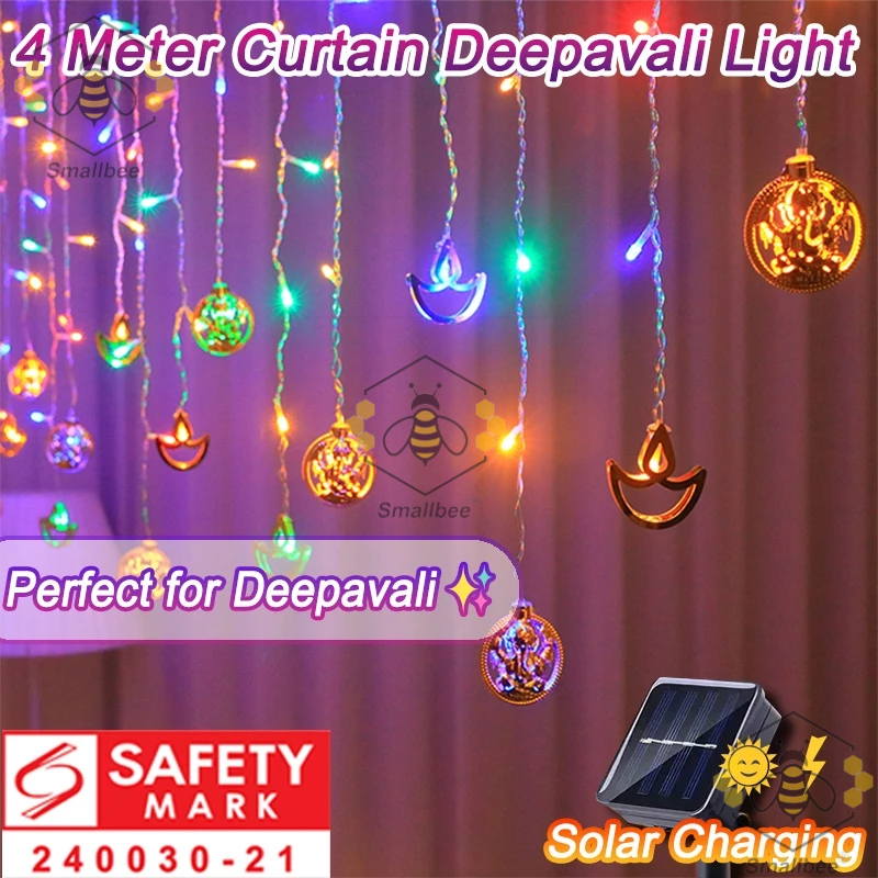 4M 96LED Deepavali light Diwali lcicle Light LED Fairy lights Curtain ...