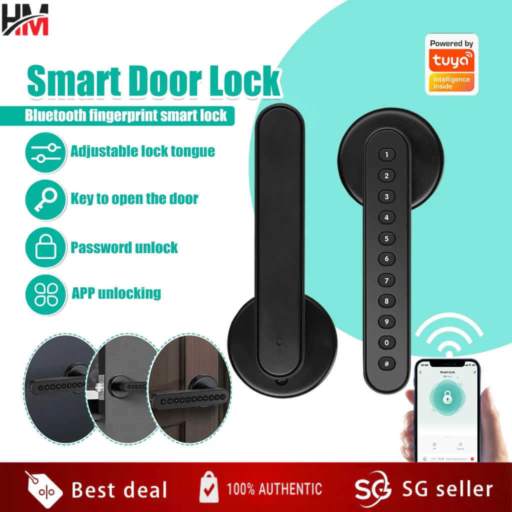 【HM】SG STOCK Digital Lock Biometric Security Door Lock Smart ...