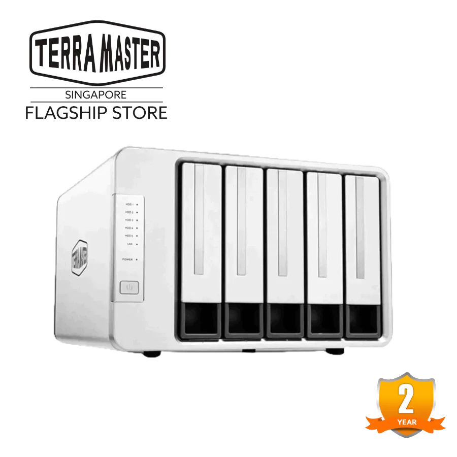 TerraMaster F5-221 5-bay NAS Intel Dual core 2.0GHz CPU 2GB RAM Cloud ...