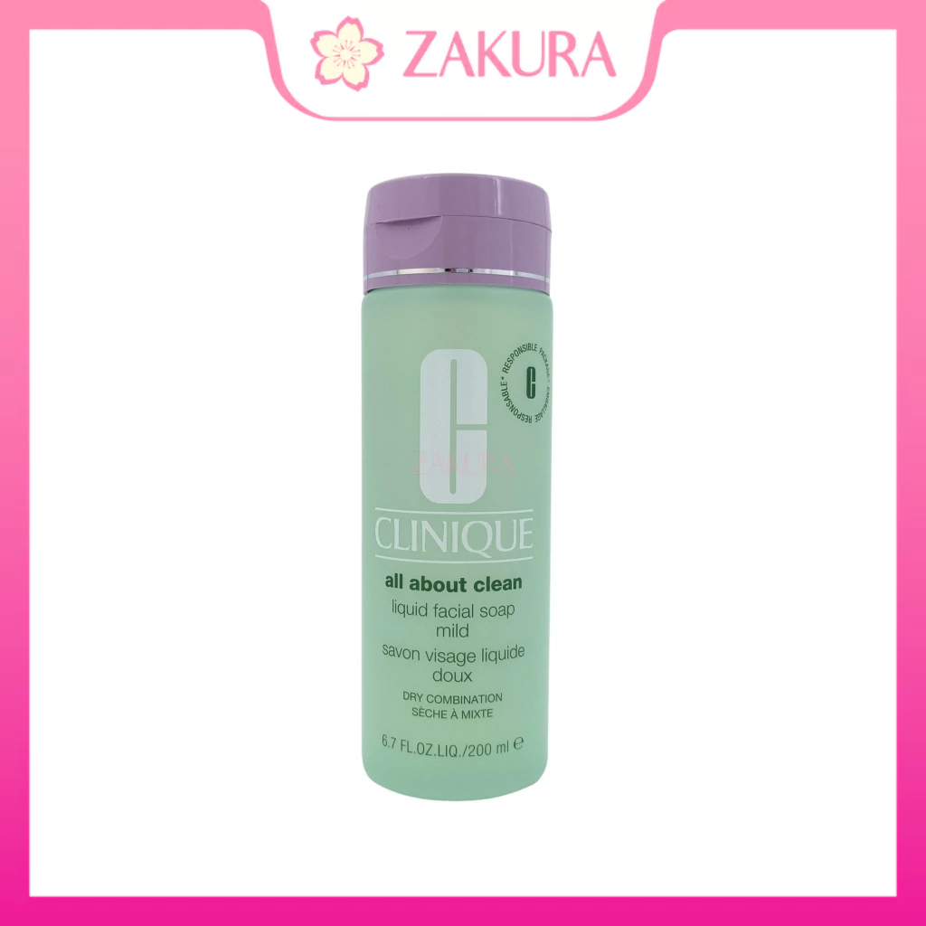 Clinique All About Clean Liquid Facial Soap Mild - Dry Combination Skin ...