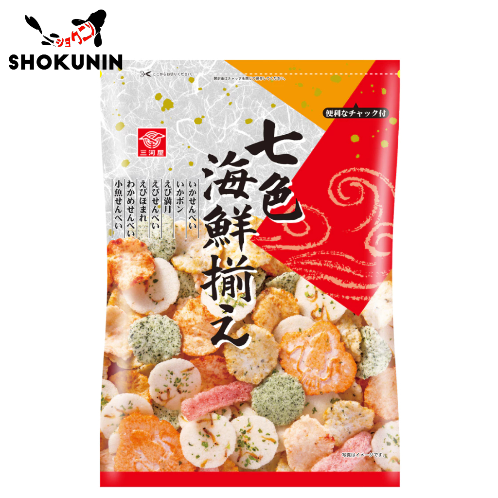Japan Seven colors seafood assortment Cracker Mikawaya Japanese Seafood ...