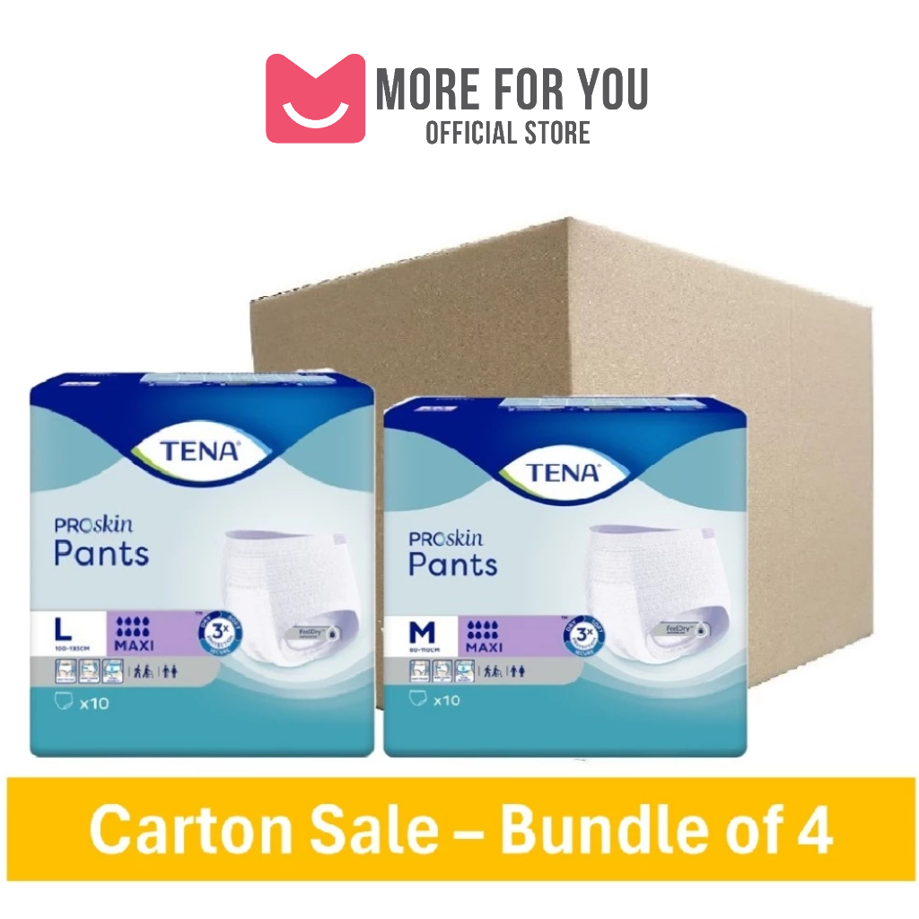 💕MORE FOR YOU💕TENA PROskin Pants Maxi Adult Diapers M/L- (Carton Sale) | Shopee Singapore