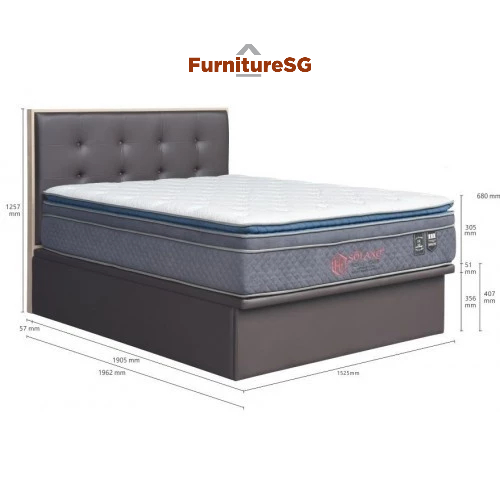 Storage bed Storage bed (FurnitureSG) Yokohama Wooden Storage Bed ...