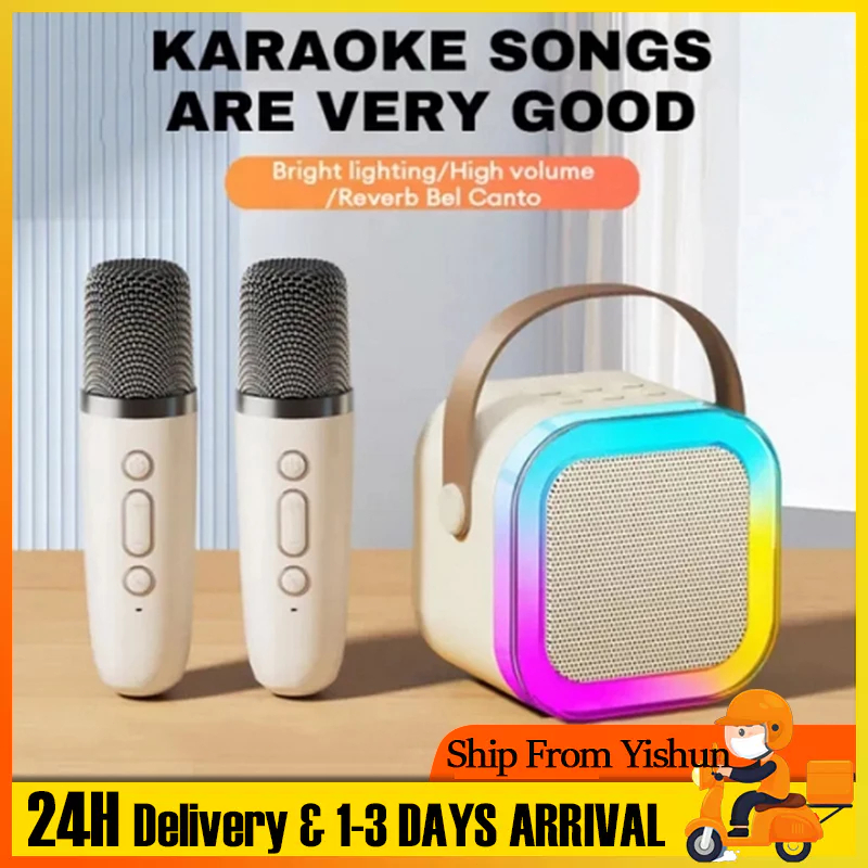 【SG 24H SHIP】Wireless Karaoke Speaker With Karaoke Bluetooth Microphone ...